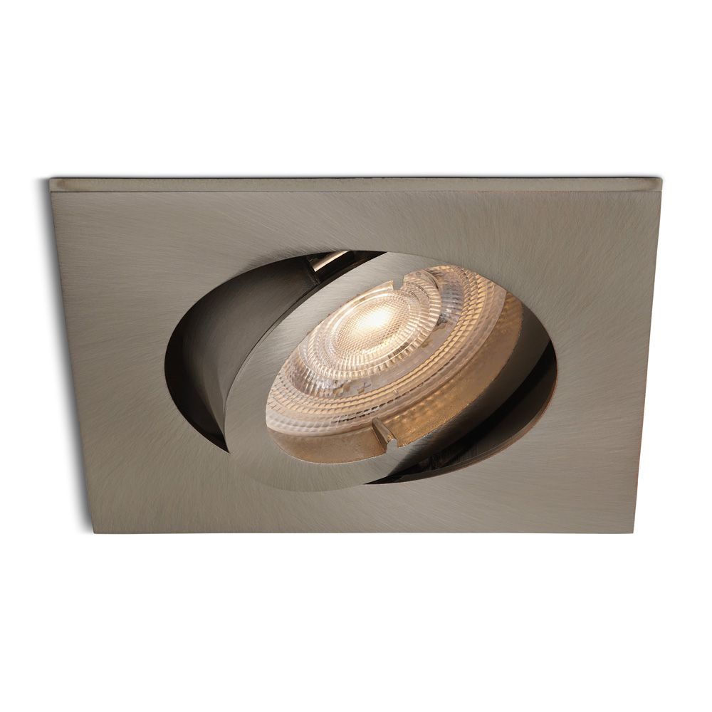 Komplettes Set LED-Spot Felice Edelstahl mit GU10 Spots 4.2 Watt ...