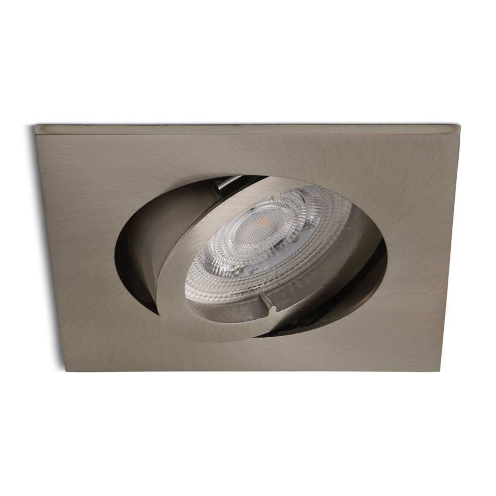 Komplettes Set LED-Spot Felice Edelstahl mit GU10 Spots 4.2 Watt ...